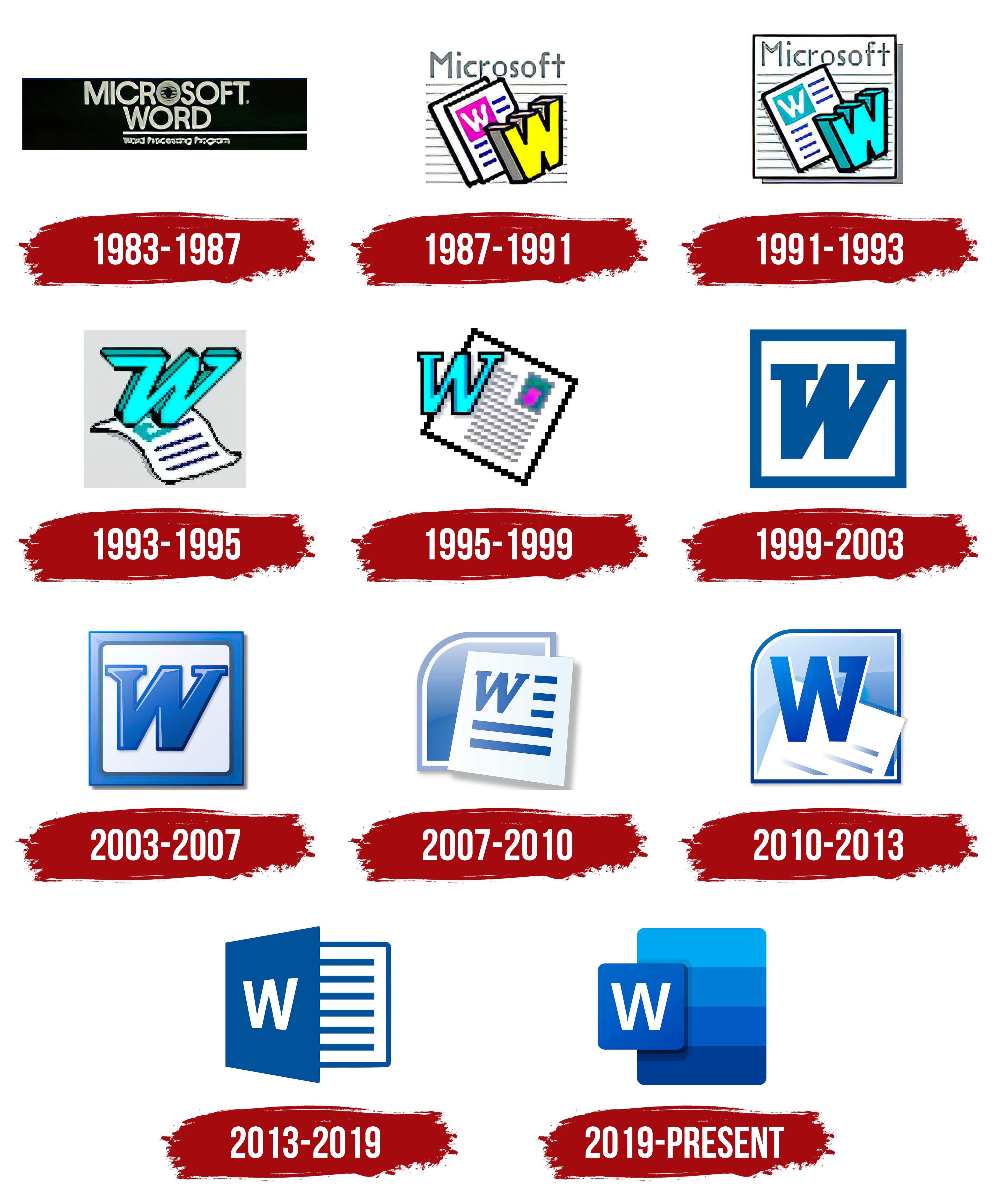 Microsoft Word Logo Symbol Meaning History PNG Brand