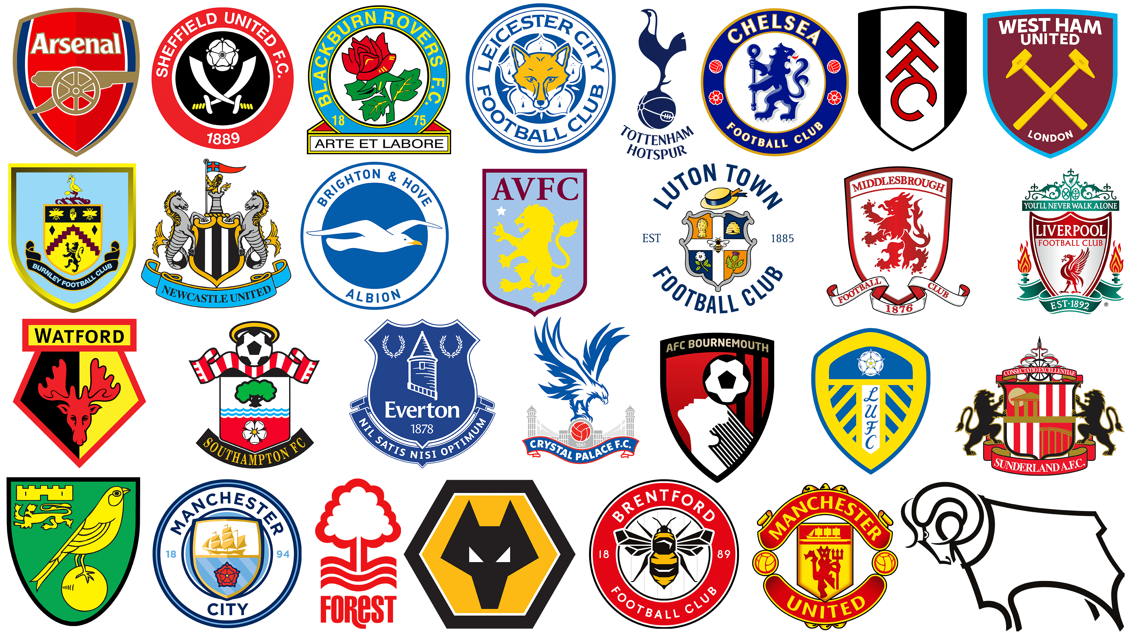 English Clubs Logos Premier League Logo Premier League Soccer Logo
